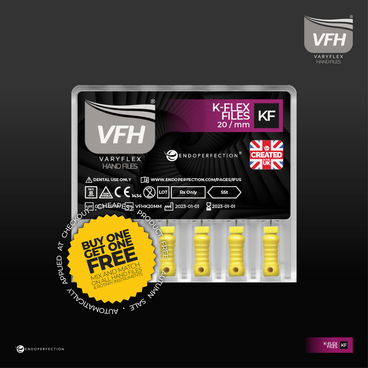 K-Flex Files | VaryFlex SSt Non-Sterile Hand File | Endoperfection