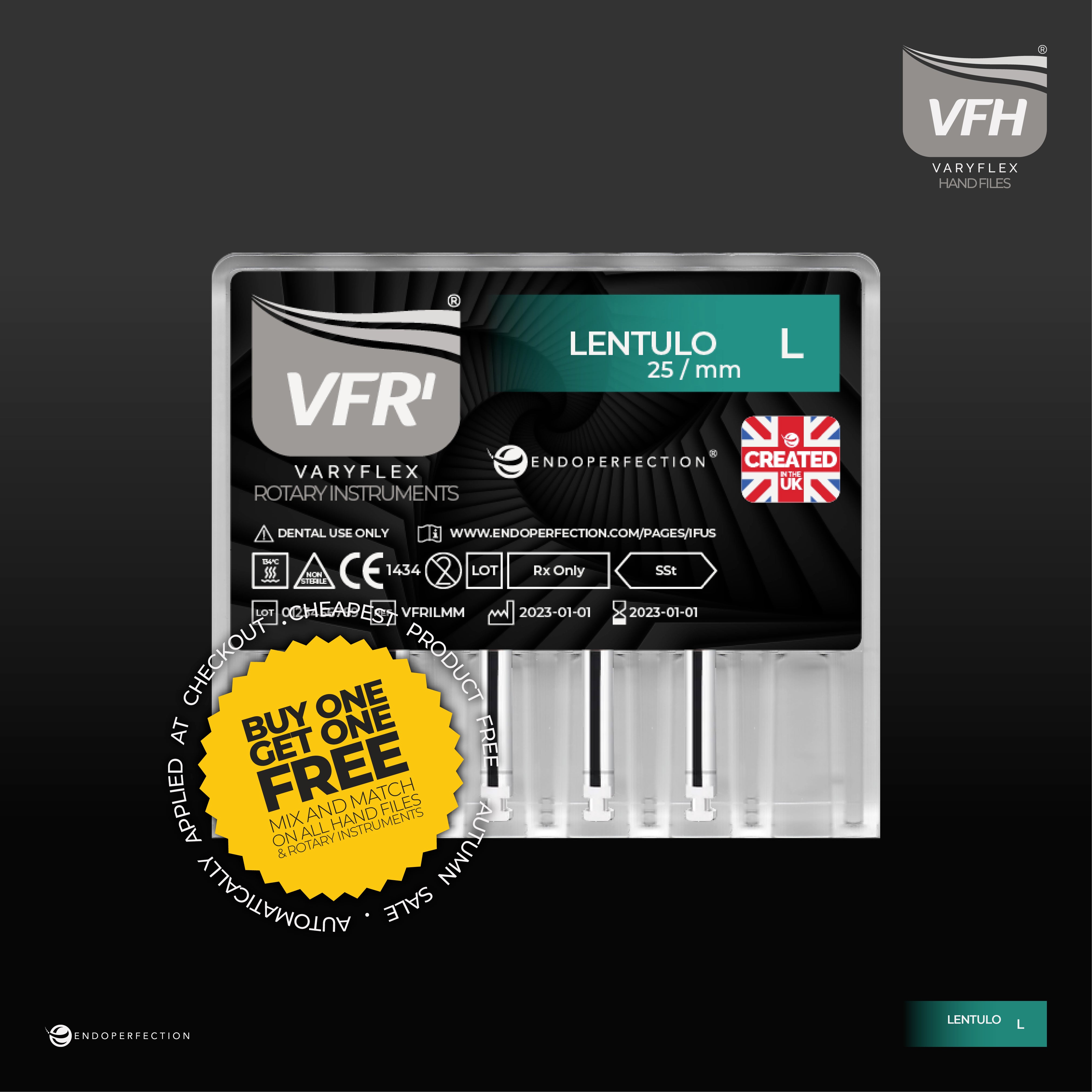 Lentulo | VaryFlex SSt Non-Sterile Rotary Instrument | Endoperfection
