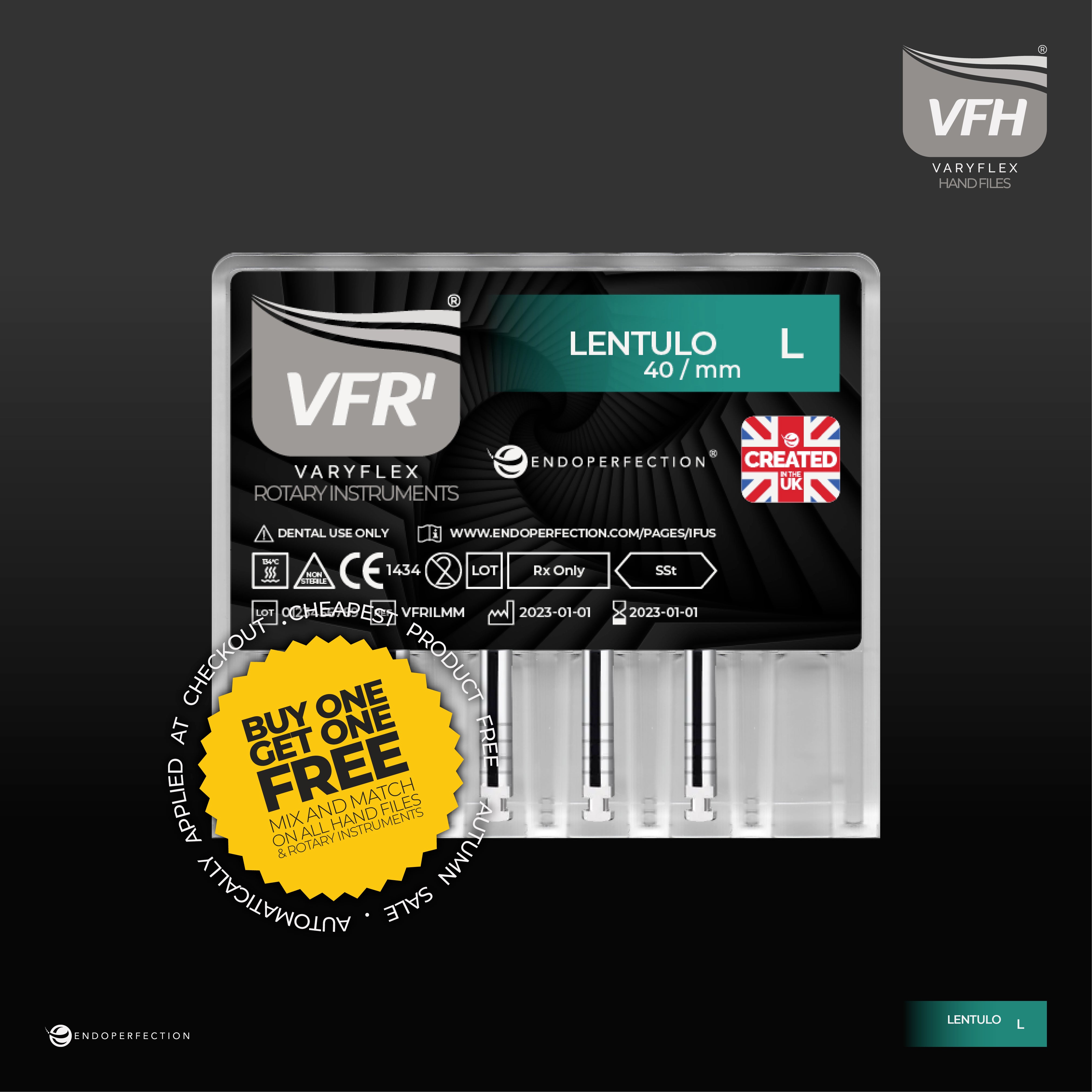 Lentulo | VaryFlex SSt Non-Sterile Rotary Instrument | Endoperfection